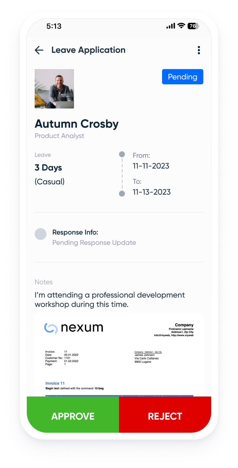 ESS Attendance Application - Enerpize